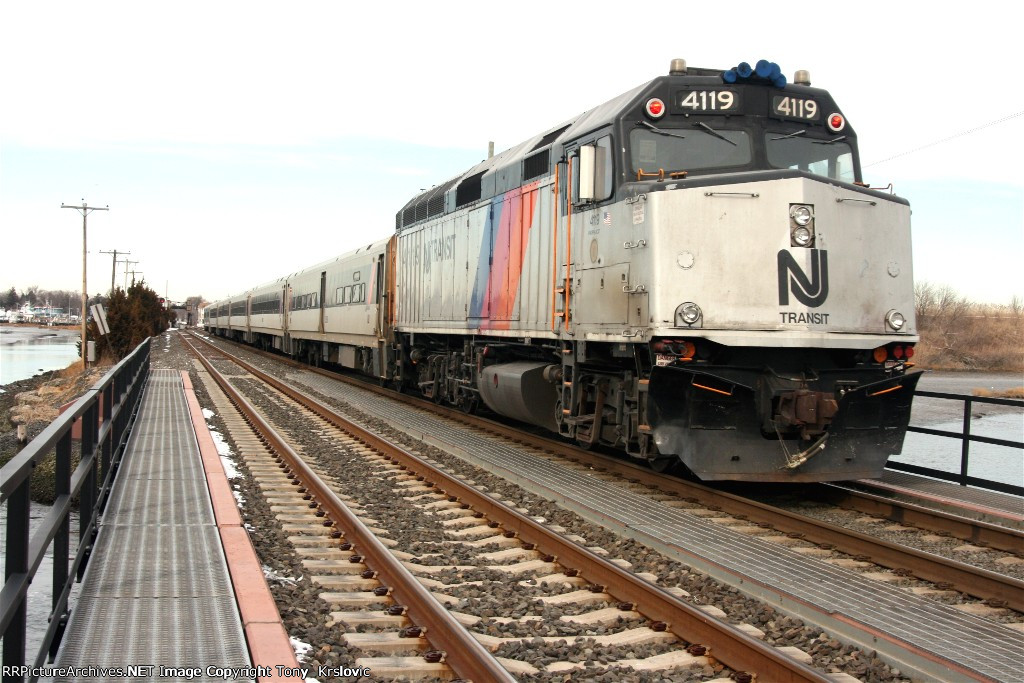 NJT 4119 On The North Jersey Coast Line